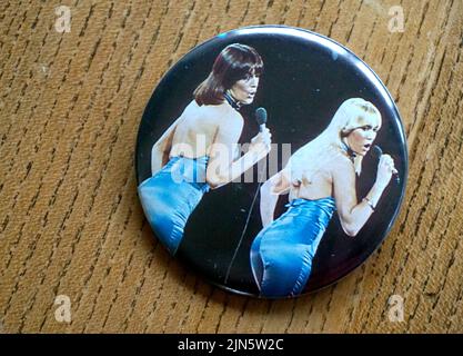 Abba pin on lapel badge, 1970s Stock Photo - Alamy