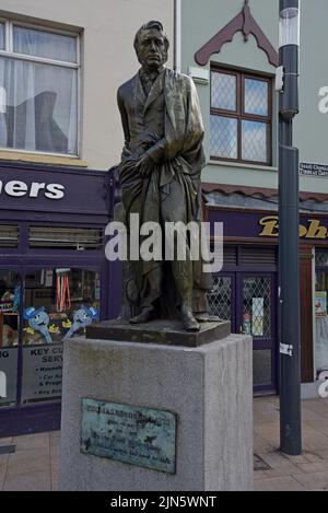Statue of Thomas Osborne Davis, writer and politician, in the Main ...