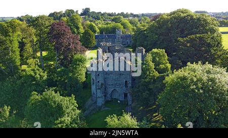 An aerial view of the town of Mallow, County Cork, Ireland, July 2022 ...