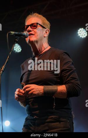 John Jones performing with the Oysterband at music festival in cornwall ...