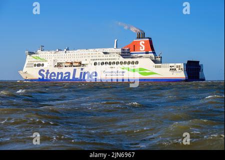 The North Sea ferry Stena Hollandica links Harwich and the Hook of ...