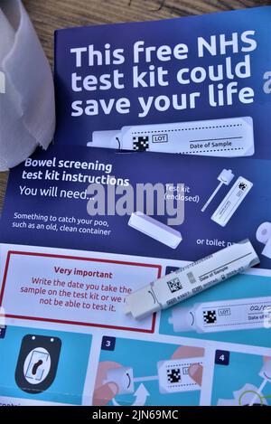 Bowel Cancer Screening kit for home use Stock Photo - Alamy