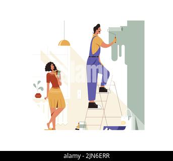 Roller for painting on white Stock Vector Image & Art - Alamy