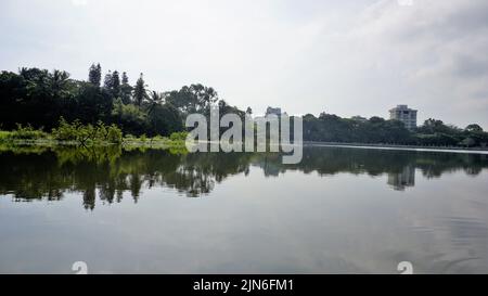Beautiful view of Sankey tank lake. A manmade lake constructed by Col ...