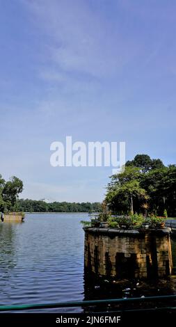 Beautiful view of Sankey tank lake. A manmade lake constructed by Col ...