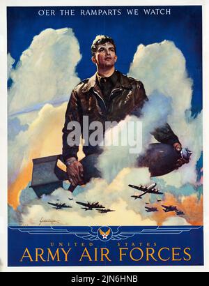 Vintage WW2 ‘The Army Air forces WANT YOU “ recruitment poster 1940’s ...