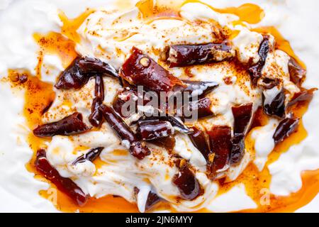 Traditional Turkish and Greek Meze with chili peppers. Turkish ...