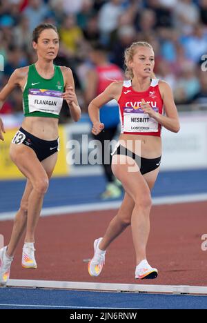 Jennifer Nesbitt of Wales competing in the women’s 5000m final at the ...