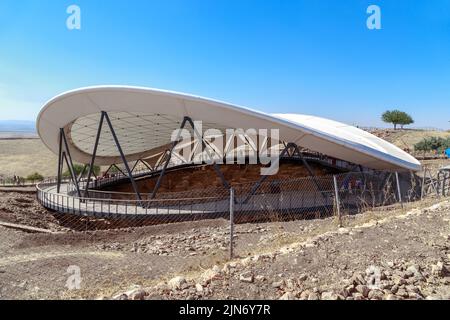 GOBEKLI TEPE, TURKEY - OCTOBER 8, 2020: This is the archaeological site ...