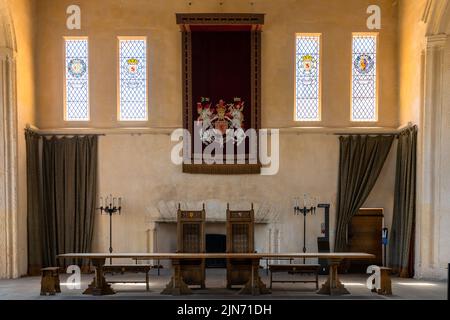 Interior of the Great Hall, Queen Mary, University of London. The ...