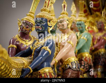 Naga snake with demons at Suvarnabhumi Airport, Bangkok, Thailand ...