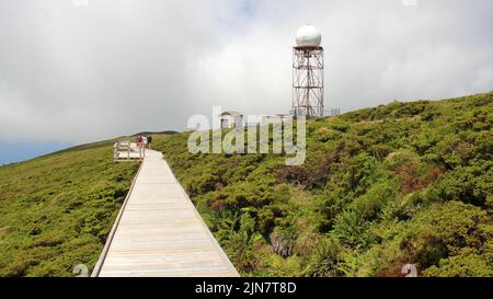 Walkway to the summit of Serra de Santa Barbara, the tallest point of ...