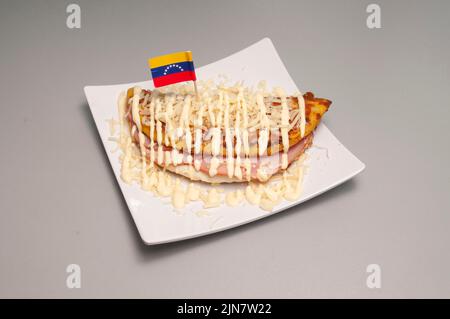Ham and Cheese Cachapa Stock Photo - Alamy