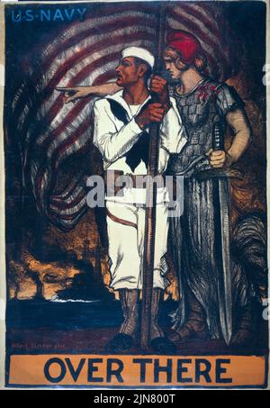 U.S WWI Vintage Propaganda Poster - Beat Back the Hun, 1918, Fred ...