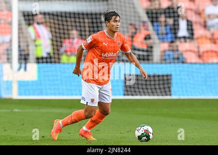 Kenny Dougall #12 of Blackpool in action during the game Stock Photo ...