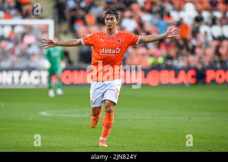 Kenny Dougall #12 of Blackpool during the Sky Bet Championship match ...