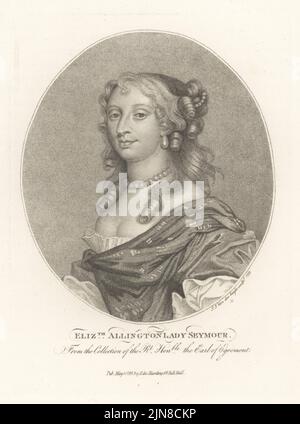 Elizabeth Allington, Lady Seymour, c.1632-1691. Married Charles Seymour ...