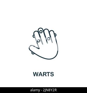 Warts icon. Monochrome simple Deseases icon for templates, web design ...