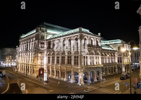 Illuminated Opera House "Staatsoper" In The Night In The Inner City Of ...