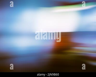 Defocused blurry movie film projects interior backdrop. Blurred motion ...