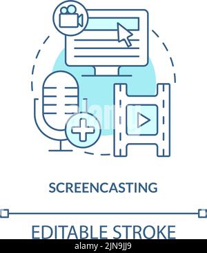 Screencasting concept icon Stock Vector Image & Art - Alamy