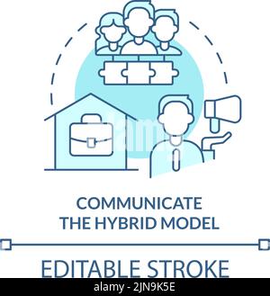 Communicate hybrid model concept icon Stock Vector Image & Art - Alamy