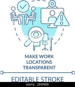 Make work locations transparent concept icon Stock Vector Image & Art ...