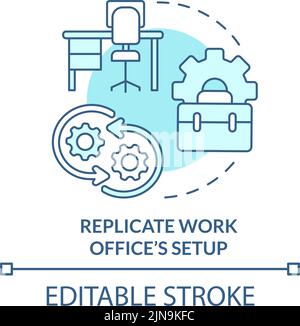 Replicate work office setup concept icon Stock Vector Image & Art - Alamy
