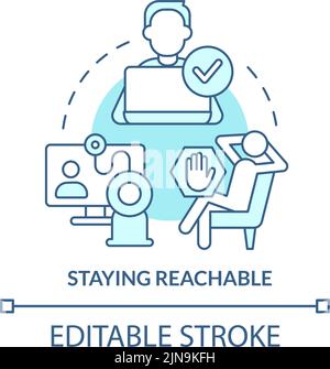 Staying reachable concept icon Stock Vector Image & Art - Alamy