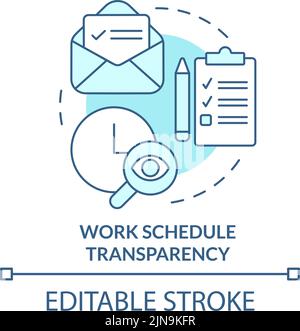 Work schedule transparency concept icon Stock Vector Image & Art - Alamy