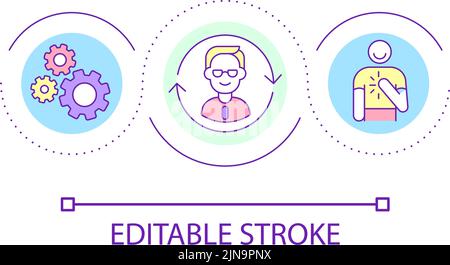 Employee growth and development loop concept icon Stock Vector Image ...