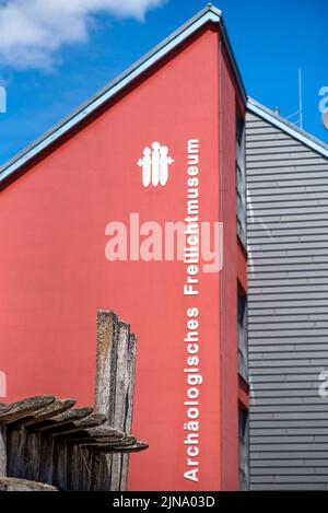 Archaeological open-air museum Gross Raden, aerial photograph, Slavic ...