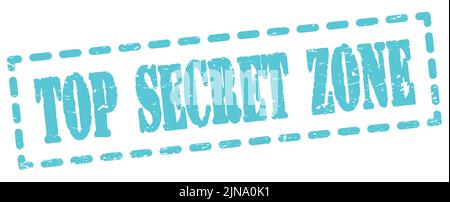 TOP SECRET ZONE text written on green-black zig-zag stamp sign Stock ...