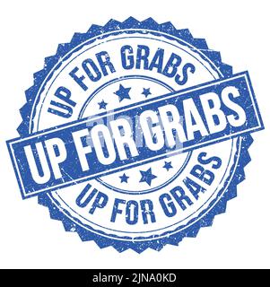 UP FOR GRABS text written on pink-black grungy lines stamp sign Stock ...