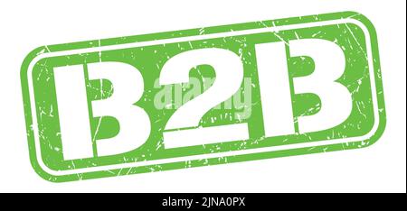 B2B text written on green rectangle stamp sign Stock Photo - Alamy