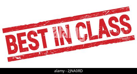 BEST IN CLASS text written on green-black rectangle stamp sign Stock ...