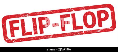 FLIP-FLOP text written on blue-black lines stamp sign Stock Photo - Alamy