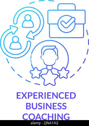 Business coaching blue gradient concept icons set Stock Vector Image ...