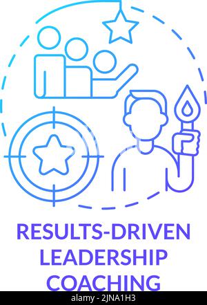 Coaching leadership blue gradient concept icon Stock Vector Image & Art ...