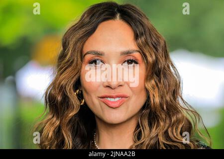 Myleene Klass, singer, musician and tv presenter with Carryl Thomas ...