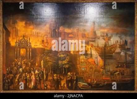 the destruction of troy, 1625-1630, Miquel Bestard, oil on canvas ...