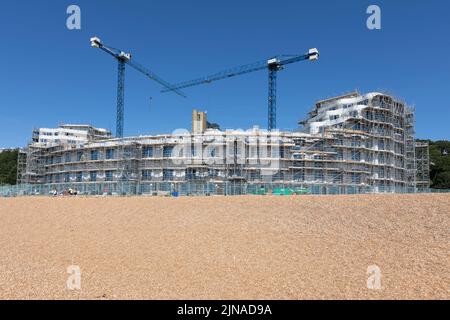 Construction in progress at Folkestone’s Shoreline harbour seafront ...