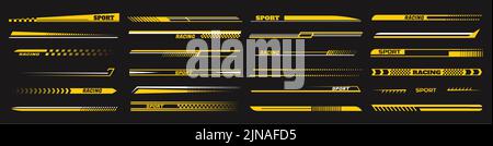 Race car lines. Sport stripes vinyl stickers, racing vehicle tuning and ...