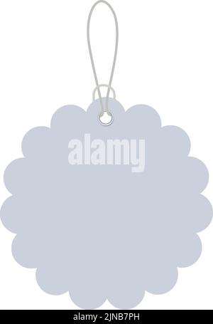 Hanging promo label. Round paper tag mockup Stock Vector Image & Art ...