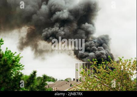 The tragic view of the Pheasant run resort fire smoke in St. Charles ...