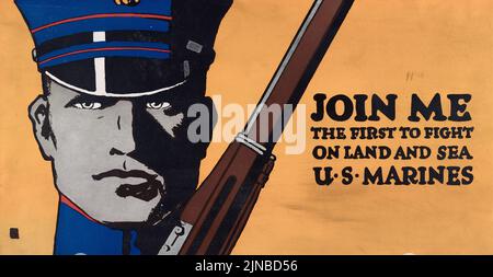 WWI, "First to Fight", U.S. Marines, 1918 Stock Photo - Alamy