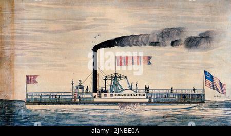 Telegraph (steamboat 1837 Stock Photo - Alamy