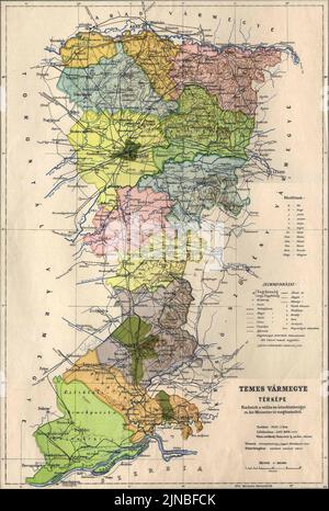 Temes county map Stock Photo - Alamy