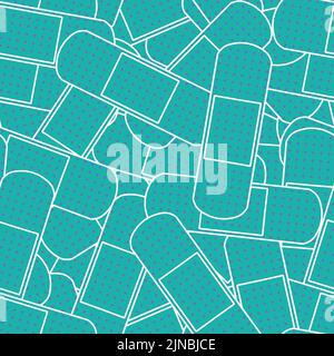 Medicine plaster seamless cartoon patch pattern for clothes print and ...