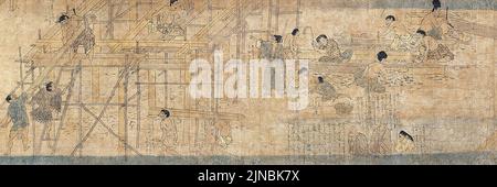 Tengu zoshi, scroll, detail 2 Stock Photo - Alamy